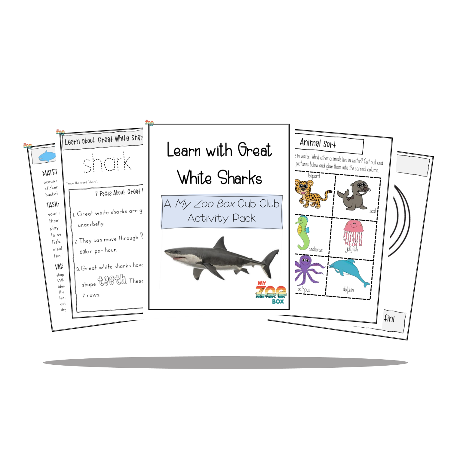 Preschool Great-White Shark Digital Unit Study – My ZOO Box