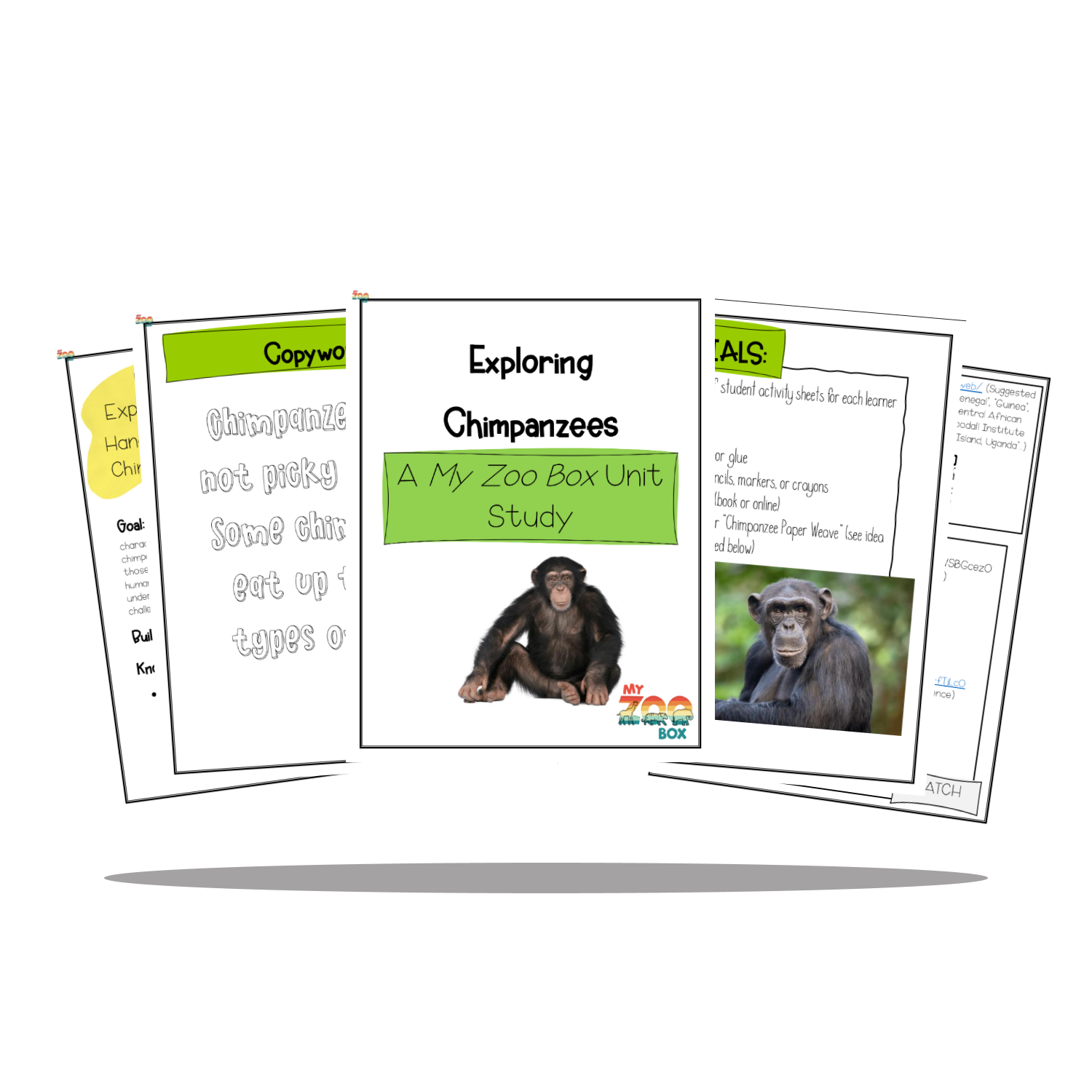 Chimpanzee Digital Unit Study – My ZOO Box