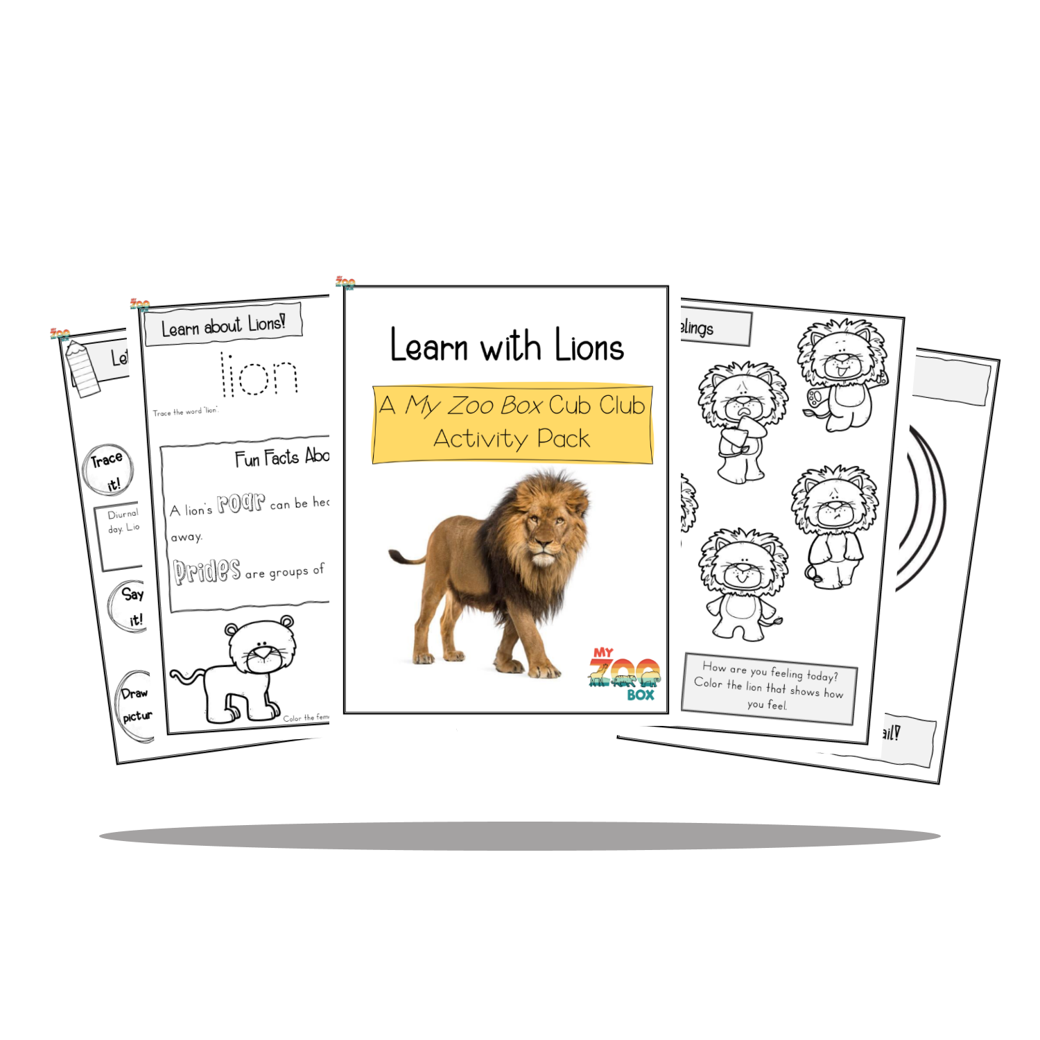 Lion Digital Unit Study – My ZOO Box